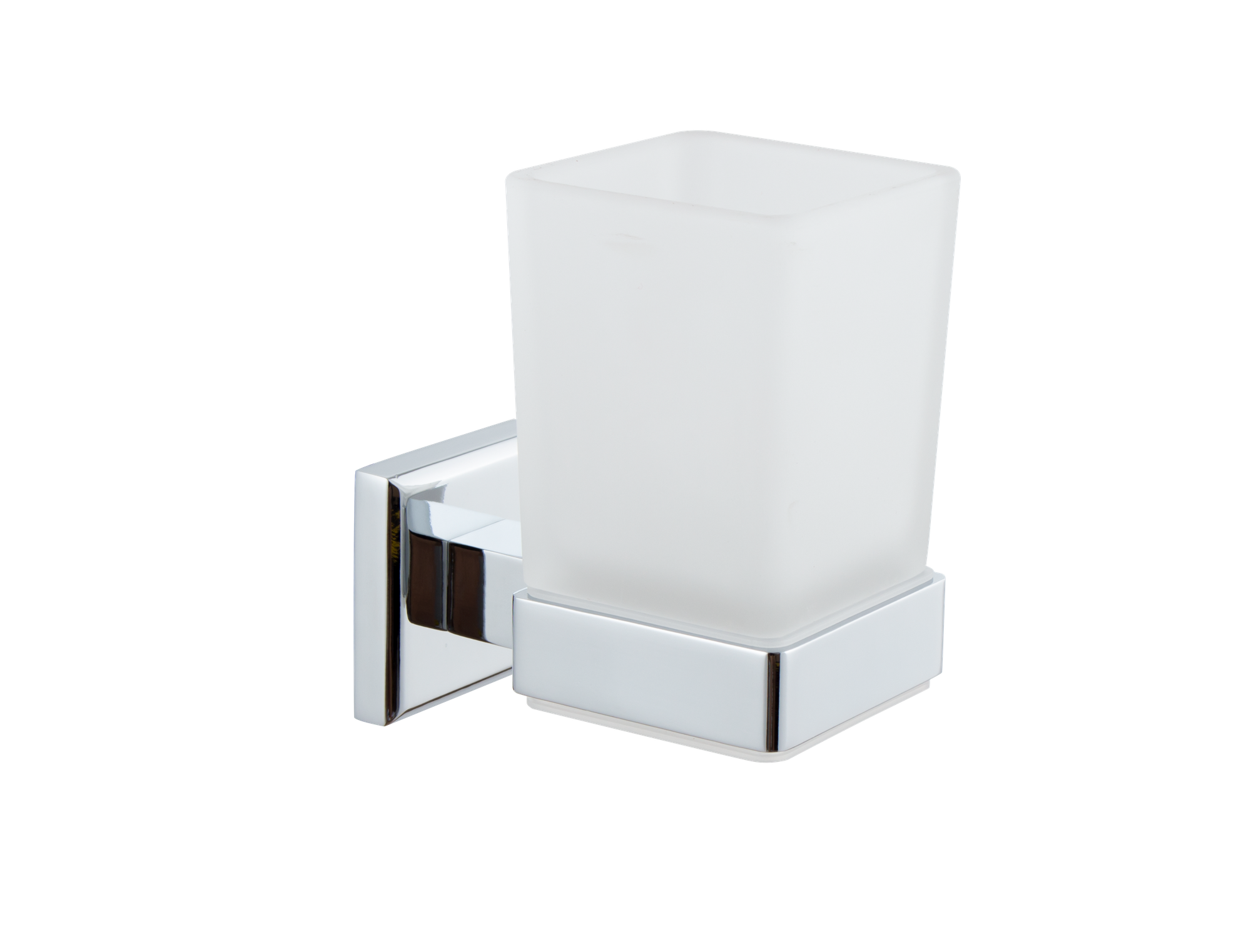 Стакан для зубных щеток Vivi Felice, латунь/стекло, настенный, хром