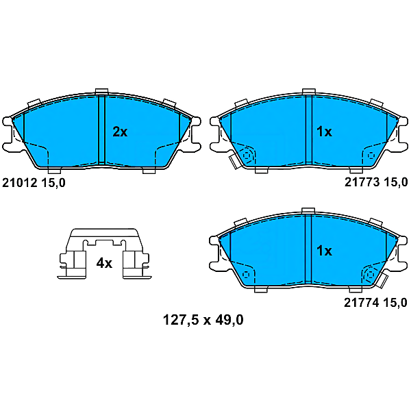 ATE 13.0460-5872.2 (1CA1058101 / 25A1058101 / 25A1058101) колодки пер hyu Accent (Акцент) III / седан / goetz / lantra II 1.1-1.6