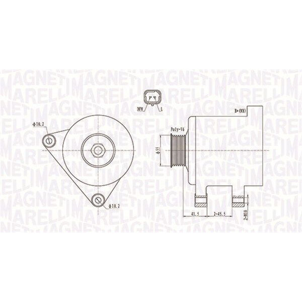 Генератор для автомобиля, MAGNETI MARELLI 063731741010 (1 шт.)