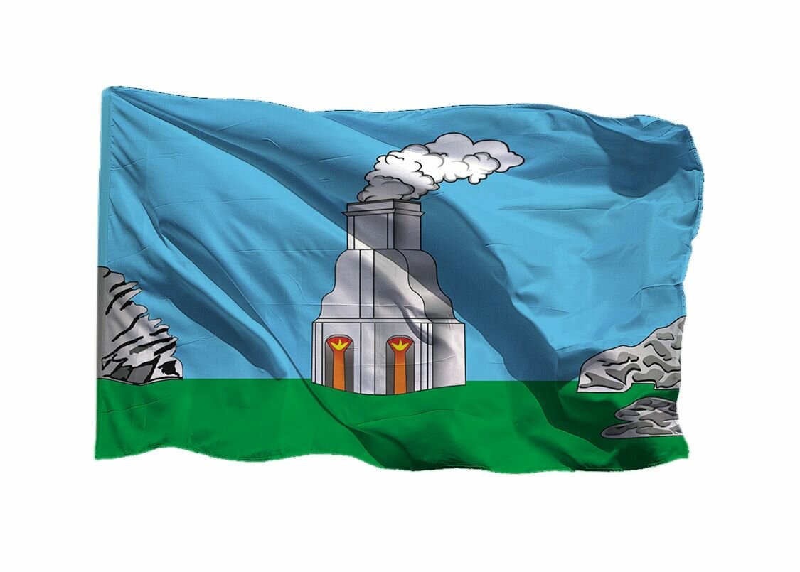 Новый флаг Барнаула на сетке, 90х135 см - для улицы, для флагштока