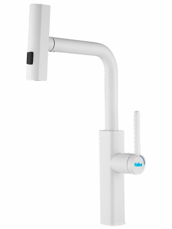 Смеситель для раковины Haiba HB824-8/белый (HB73824-8)
