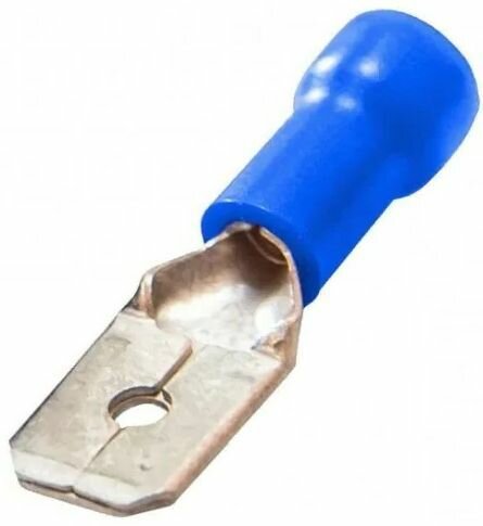Клемма папа изолированная для провода сечением 1,5-2,5мм2 6,3х0,8мм синяя арт. 44035S Sorrex OY 100 штук