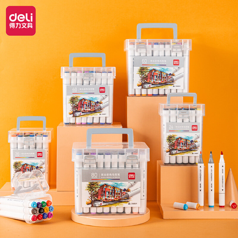 Маркер Deli 70803, акварельный, 80 цветов