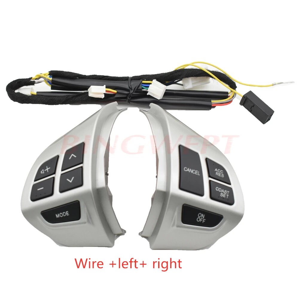 Многофункциональный переключатель круиз-контроля на рулевом колесе (доступно 4 цвета) для MITSUBISHI LANCER OUTLANDER ASX 2007-2011 Silver Black