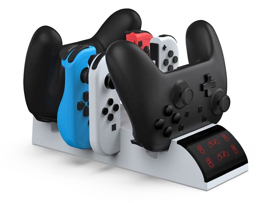 Зарядная станция 6 в 1 для Nintendo Switch и Pro Controller (Dobe TNS-19035)