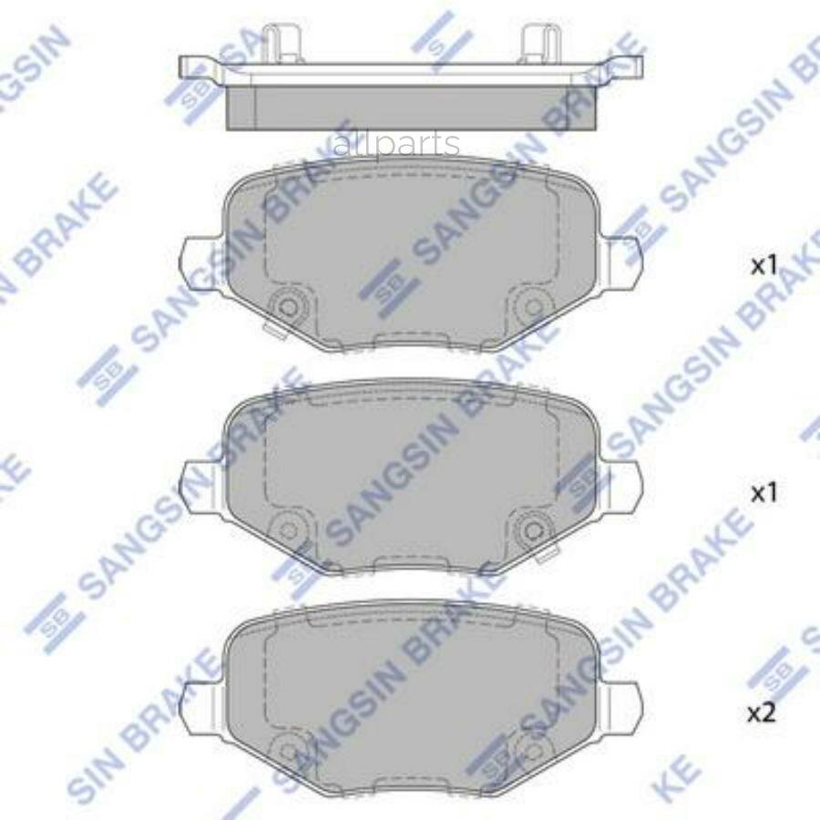 SANGSIN BRAKE SP4079 SP4079 колодки дисковые задние!\ Chrysler Voyager 2.3/3.8/2.8CRD 07>