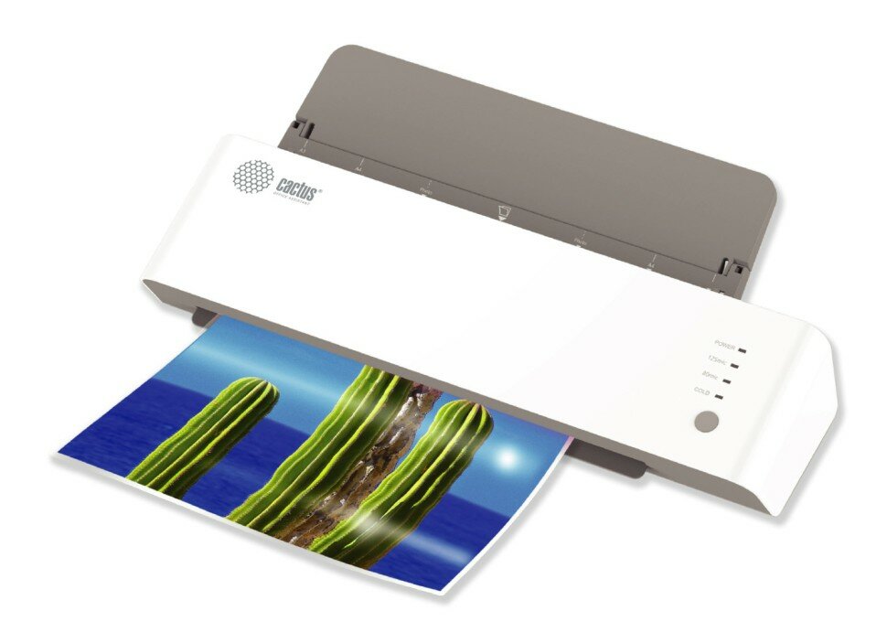 Ламинатор Cactus CS-LAB-A3600 белый A3 (80-125мкм) 60см/мин (2вал.) хол. лам. лам. фото реверс