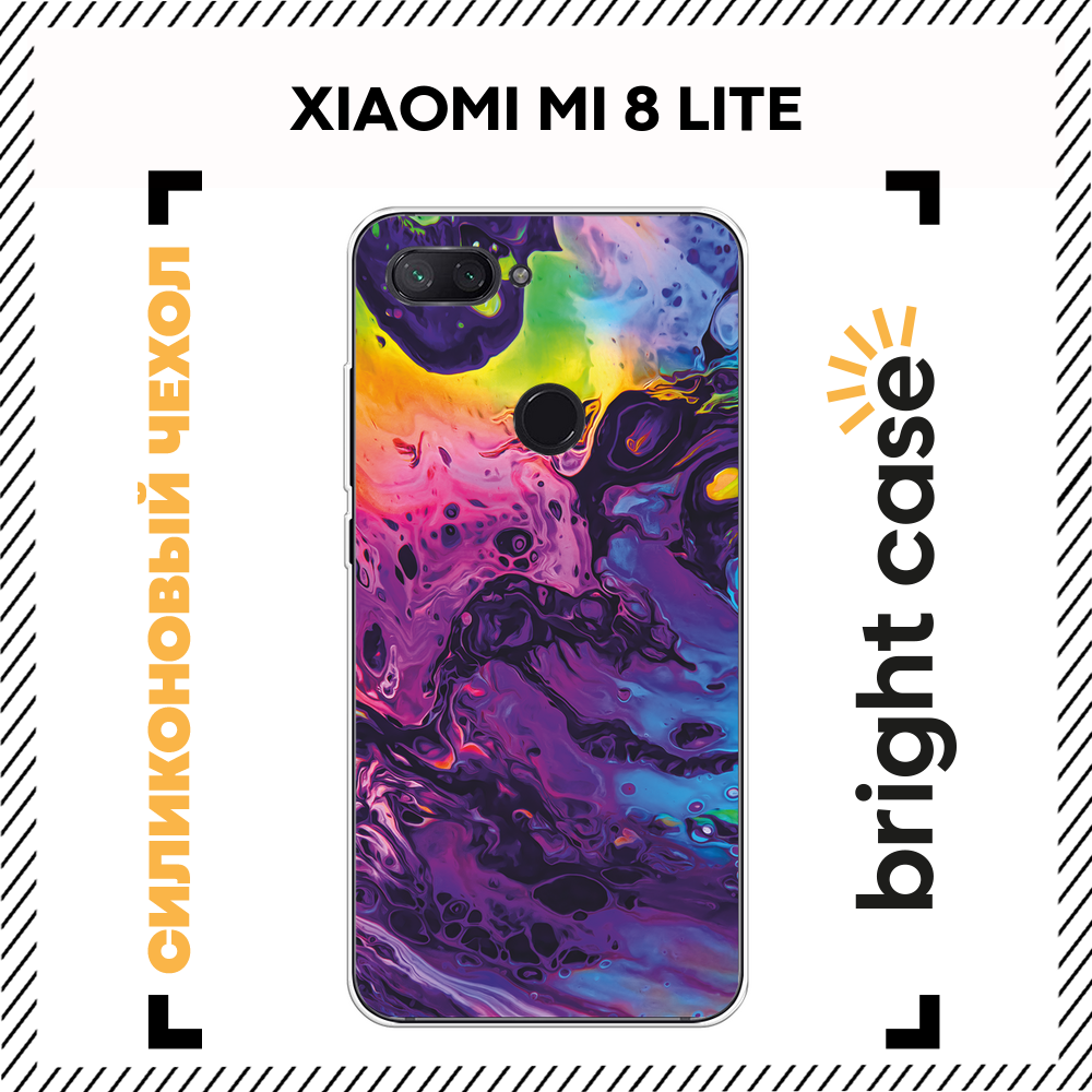 Чехол на Xiaomi Mi 8 Lite / Сяоми Mi 8 Lite с принтом Fluid art