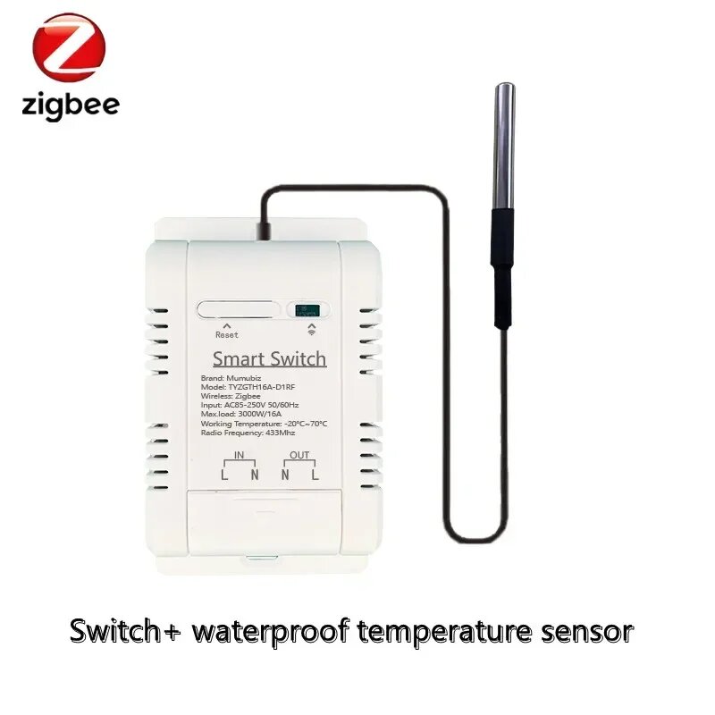 Mumubiz Zigbee Умный выключатель с датчиком температуры