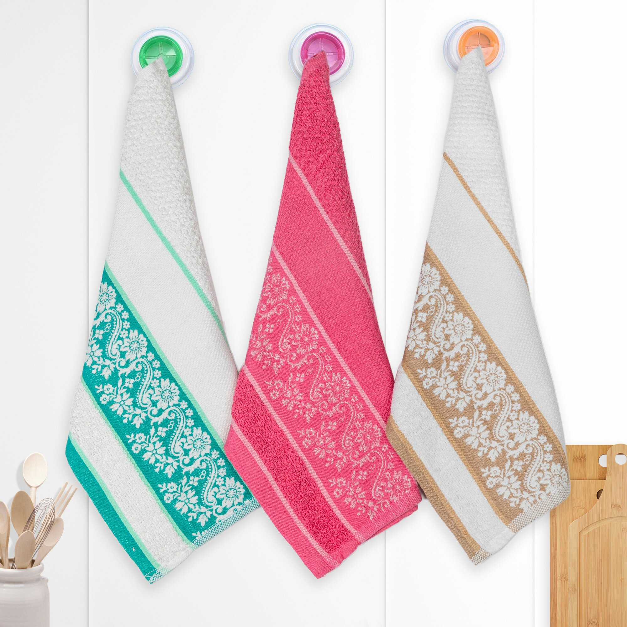 Набор кухонных махровых полотенец 3 шт 60х40 см, Servalli