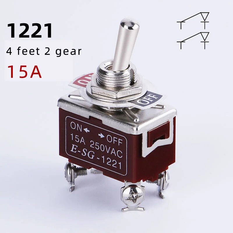 Тумблер 1221 E-SG-15A 250VAC