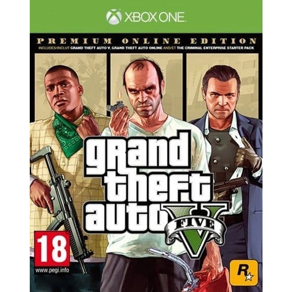 Игра Grand Theft Auto V Premium Online Edition (GTA 5) (XBOX One, русская версия) Rockstar Games Blu-ray диск 18+