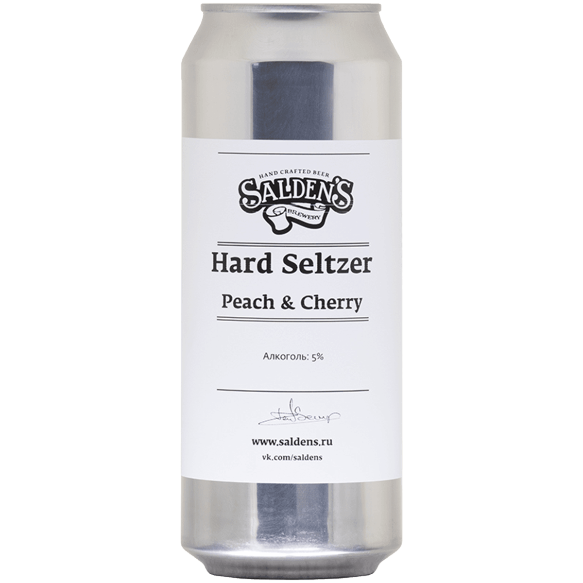 Напиток пивной Salden`s Hard Seltzer Peach & Cherry 0,5 л ж/б