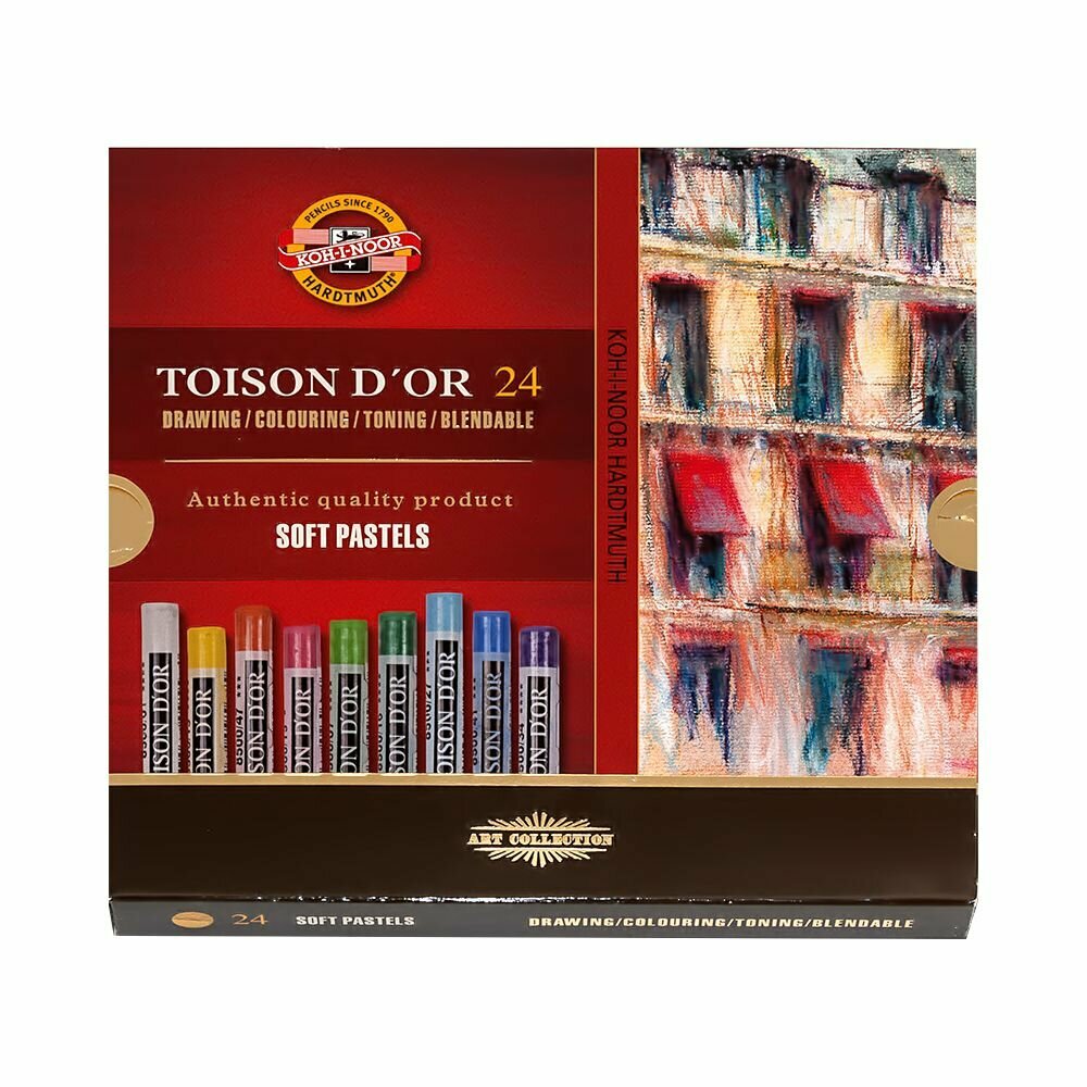 Пастель, мелки художественные "KOH-I-NOOR Hardtmuth" Gioconda Пастель твердая художественная набор 36 цв. 8115036003KS прямоугольная 7х7мм в картоне