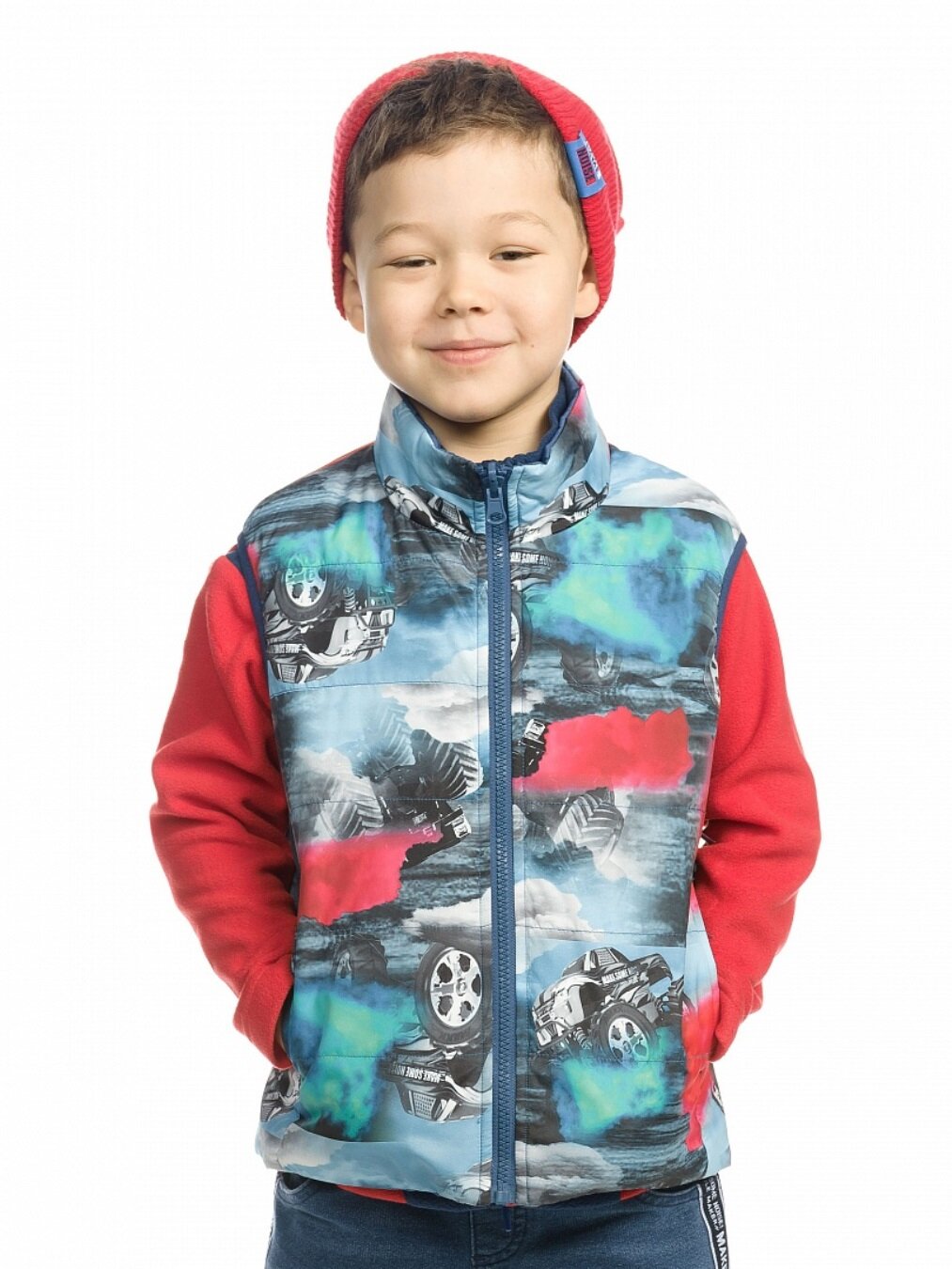 Жилет утеплённый двусторонний утепленный демисезонный