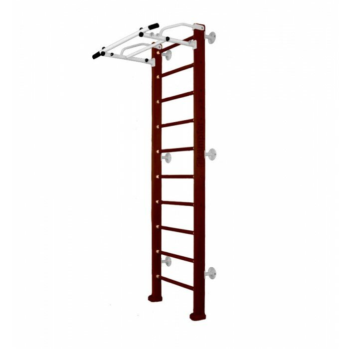 Шведская стенка Kampfer Swedish Wall [№5 Шоколадный Высота 3 м белый турник]