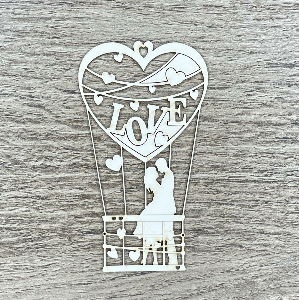 Чипборд "Пара на воздушном шаре" толщина 1,55 мм