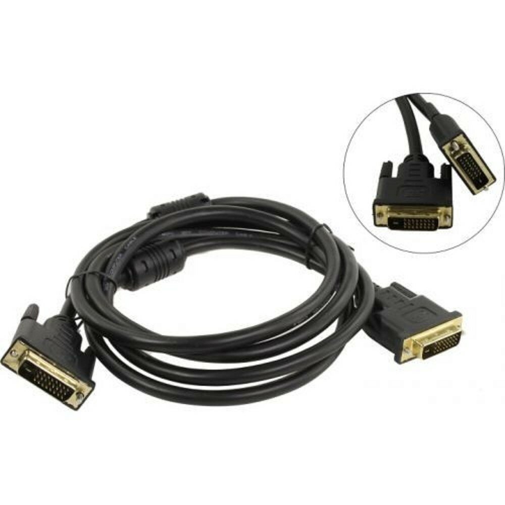 Telecom кабели Кабель DVI-D--DVI-D Dual link 25M 25M, экран, феррит. кольца, 1.8м 4895182213548