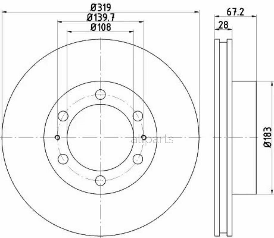 TEXTAR 92230403 Диск тормозной передний TOYOTA 4RUNNER/FJ CRUISER/FORTUNER/HILUX 05-> TEXTAR 92230403