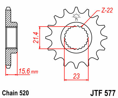 Звезда ведущая (передняя) JTF577-15
