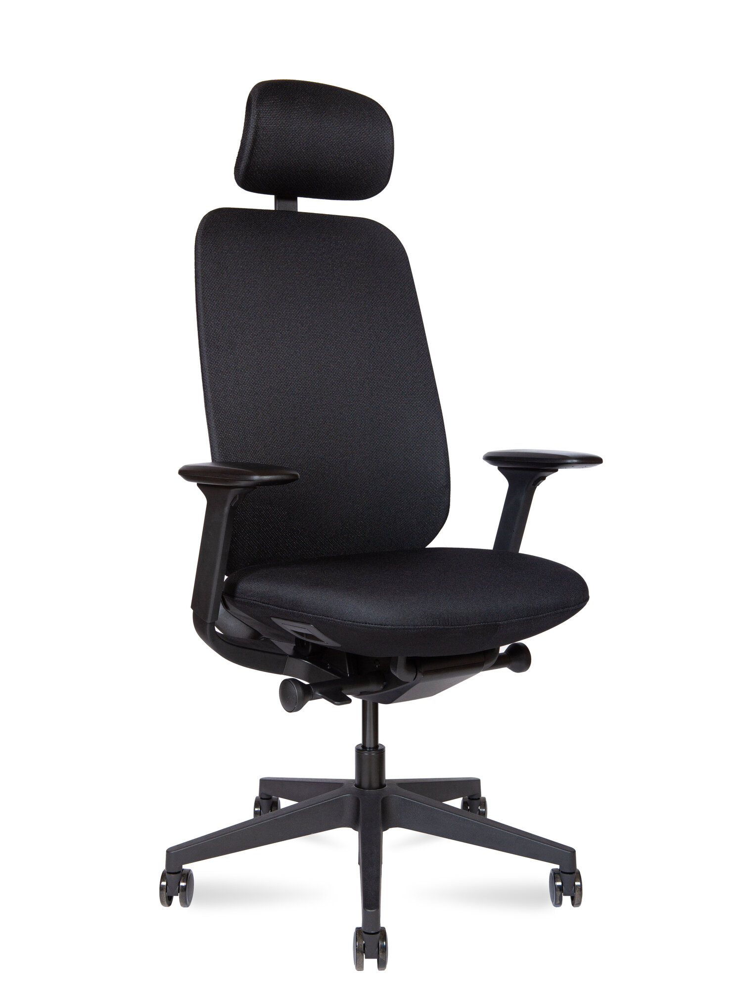 Кресло офисное / Нобель блэк / Nobel black / черная сетка / черный пластик / база черная