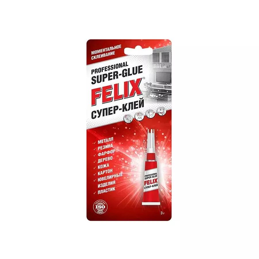 Клей "Суперклей" (FELIX) 3гр