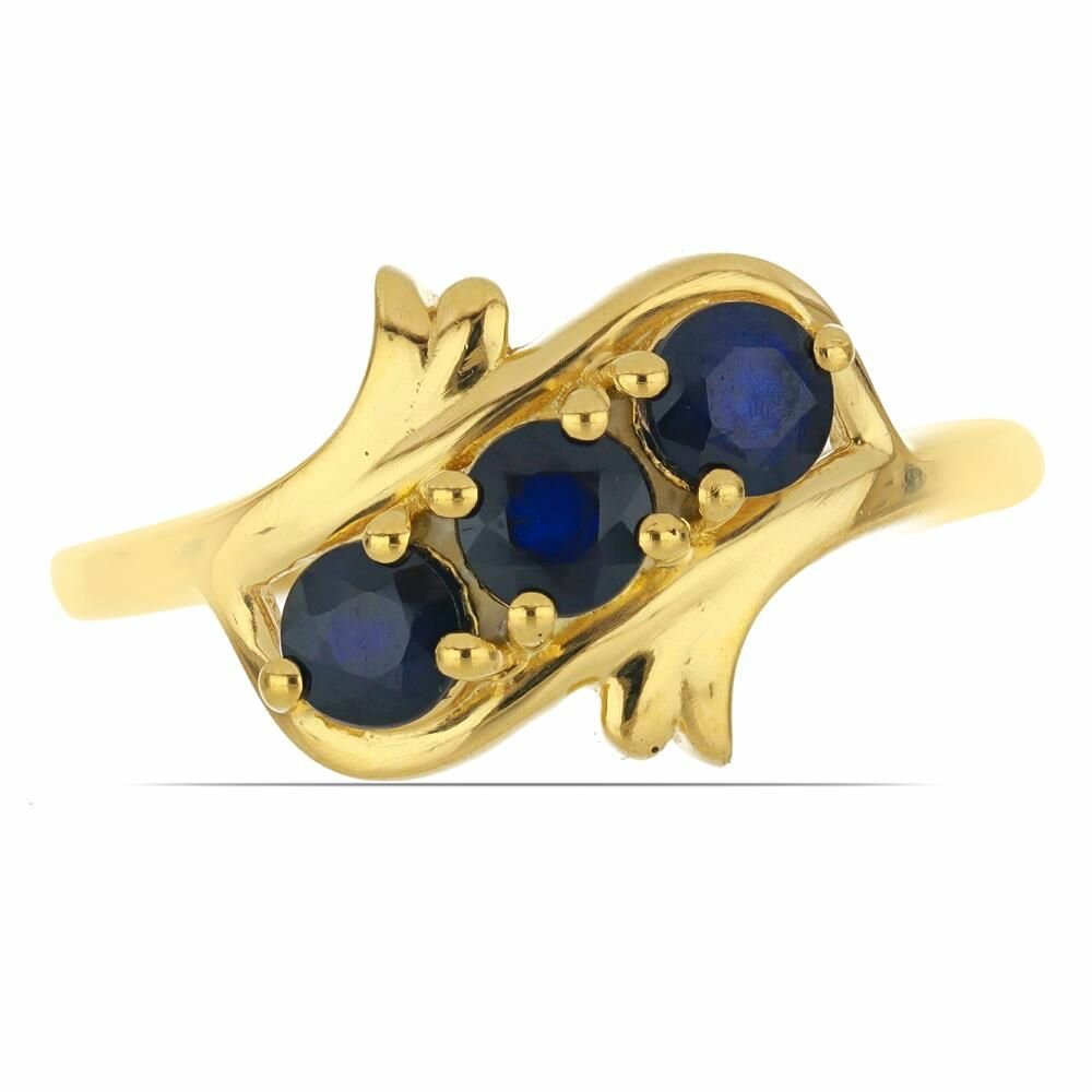 Кольцо дорожка, серебро, 925 проба, сапфир