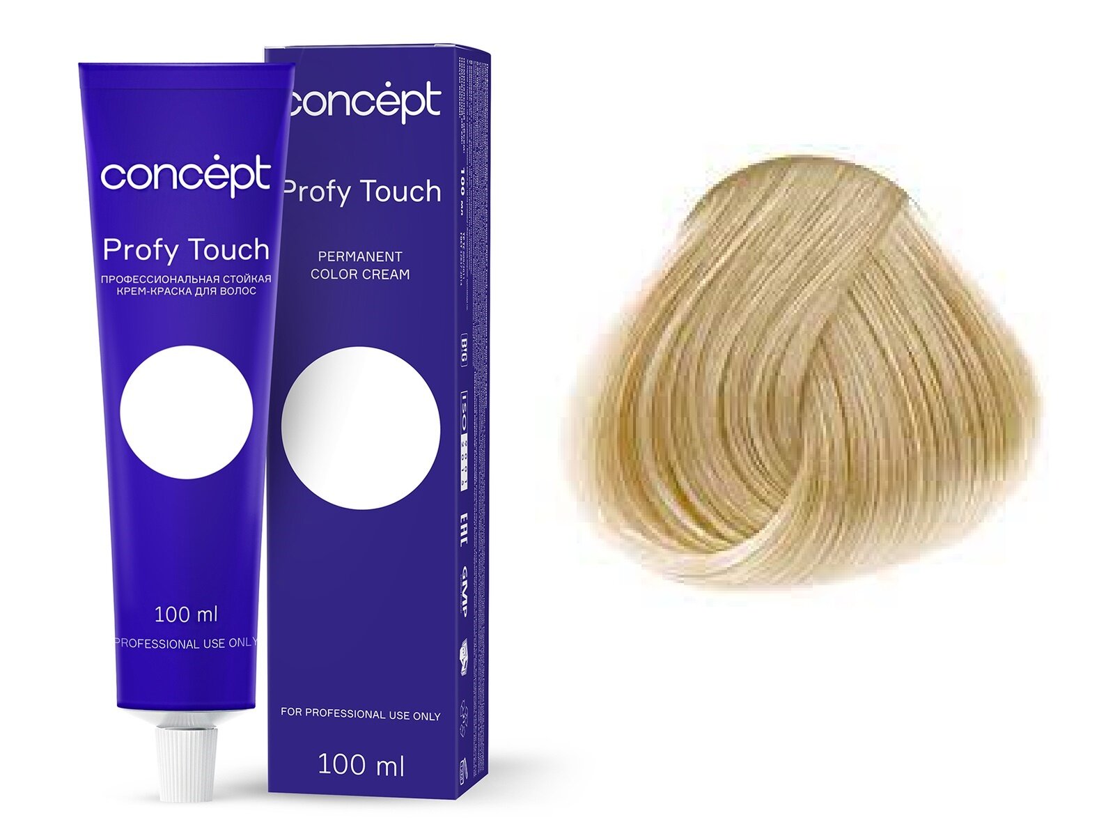 Kрем-краска Concept Profy Touch стойкая для волос, 12.77 экстрасветлый интенсивно-бежевый, 100 мл