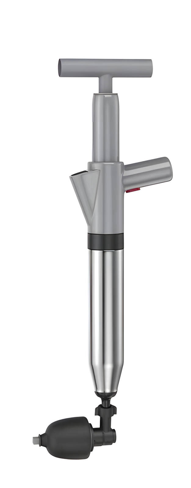 Вантуз вакуумный пневматический для прочистки раковины, ванны, унитаза, цвет серый