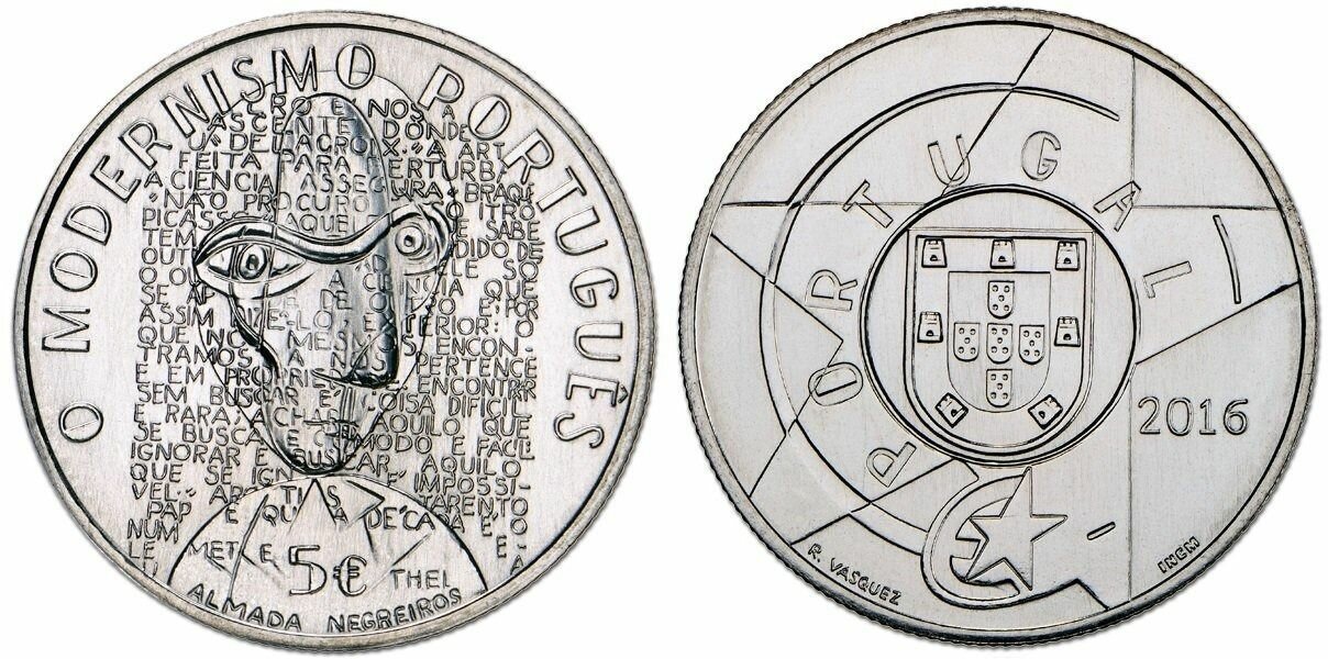 Португалия 5 евро, 2016 Эпохи Европы - Модернизм