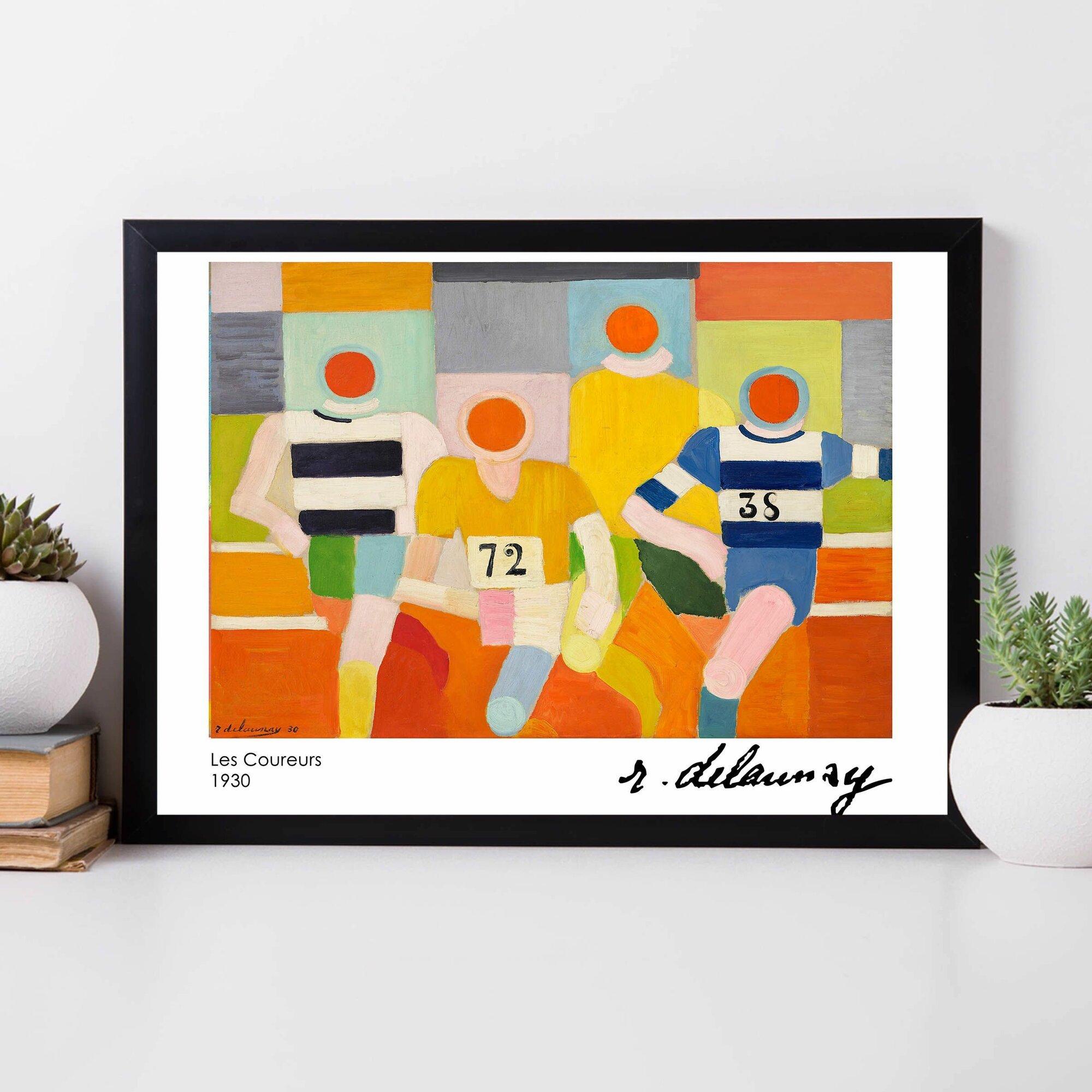 Картина Робер Делоне / Robert Delaunay Бегуны, 1930, без рамы, размер A2