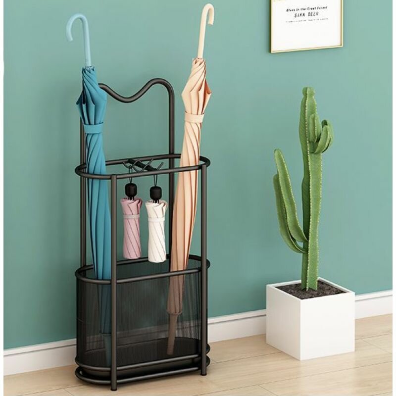 Металлическая подставка для зонтов напольная стильная и удобная стойка для хранения зонтов в прихожей, гостиной или офисе