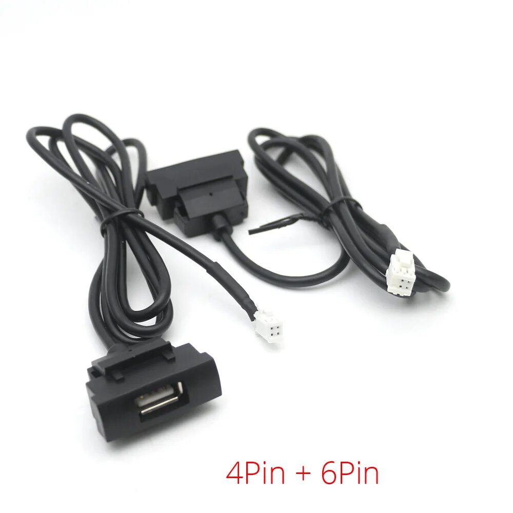 Автомобильный 4, 6-контактный разъем, двойной USB-кабель, модифицированный интерфейсный кабель, адаптер для Skoda Octavia Radio RCD510 RNS315, Android, мультимедийная навигация 4 6 Pin USB