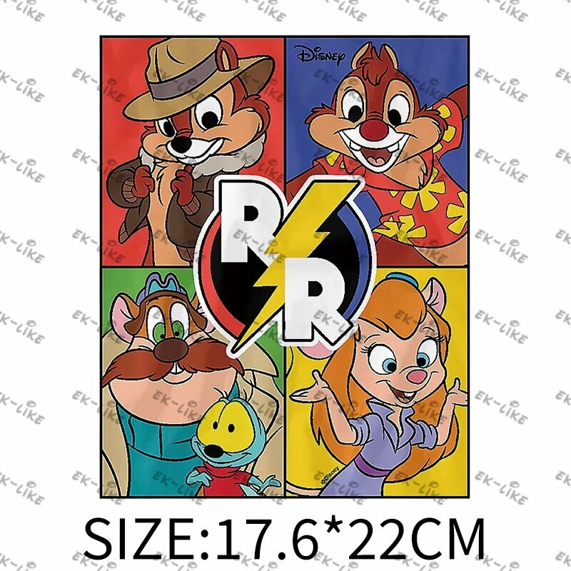 Термотрансферные наклейки Chip n Dale Disney 22x22см Коричневый, DS669 (25)