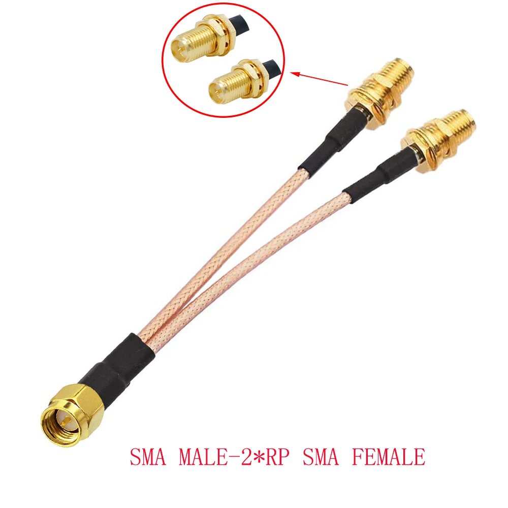 RF JKM SMA CABLE Разветвитель SMA на 2X SMA 30CM, SMAJ-2RP SMAK