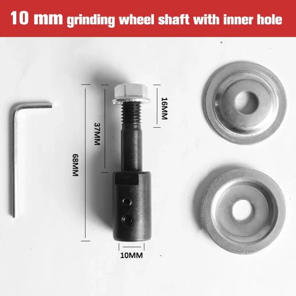 1 шт, адаптер для настольного шпинделя двигателя, полировальный круг, аксессуары для двигателя, шлифовальный круг, соединительный вал, 5-16 мм, шлифовальный стержень 10mm