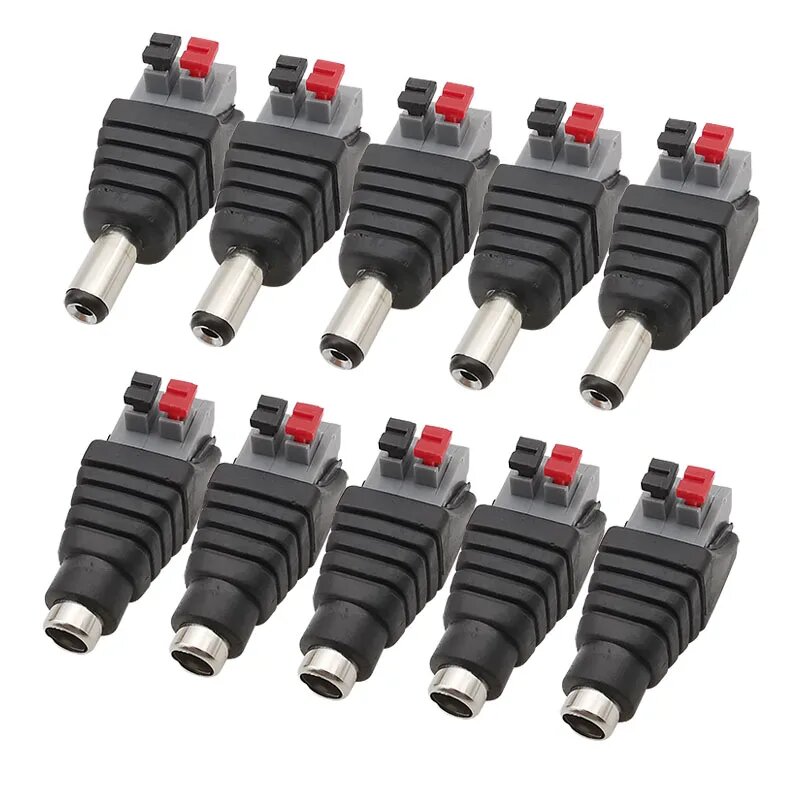 Разъем питания DC 5.5x2.1mm, 5 пар, черный