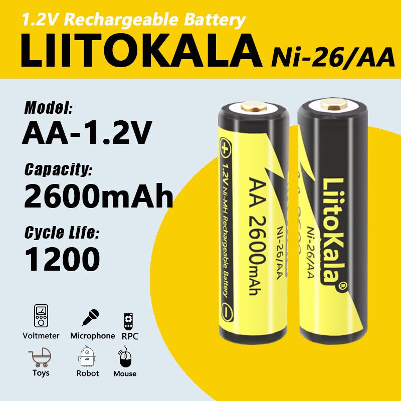 Аккумулятор AA LiitoKala Ni-26/AA 1.2V - 2600mAh