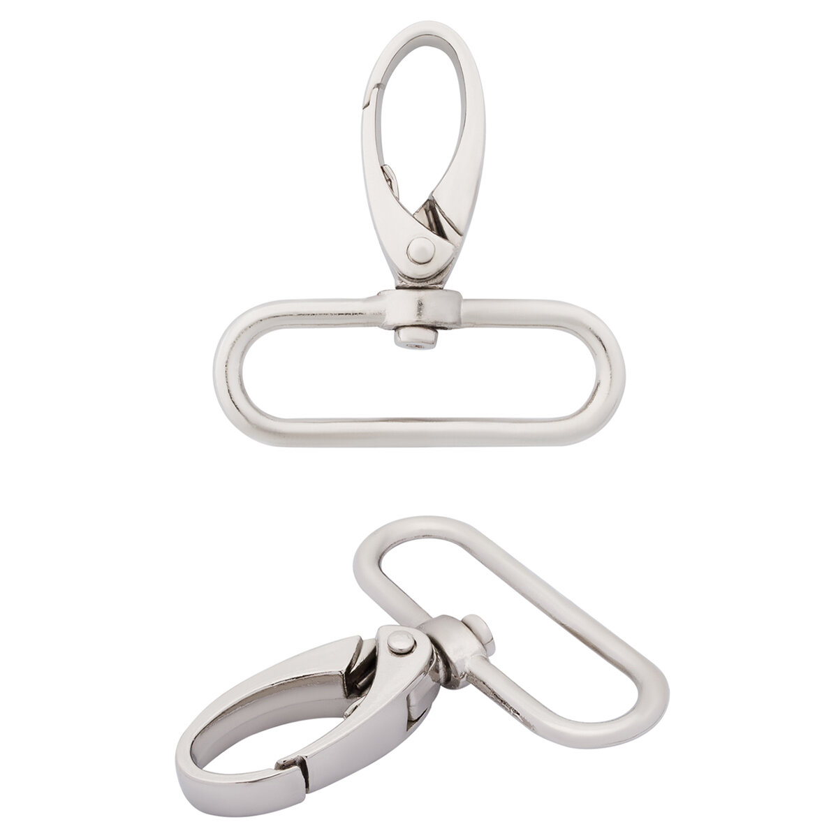 Карабин для сумки поворотный с рамкой, 40 мм (48*52 мм), металл (никель), 20 шт