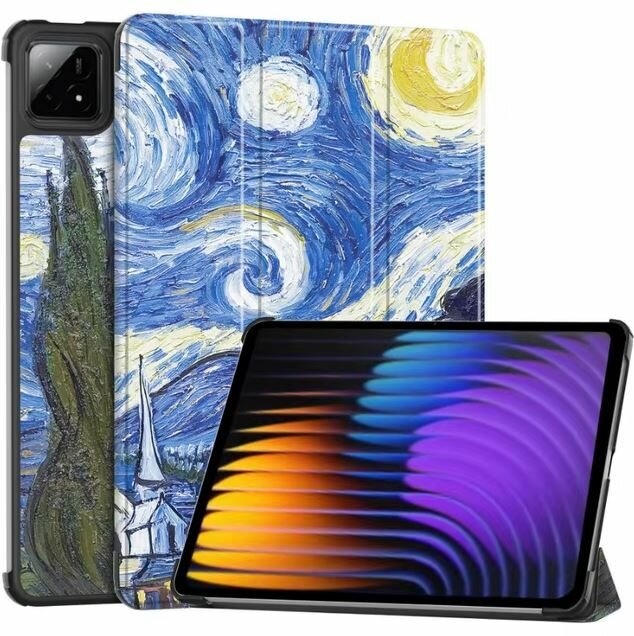 Чехол на Xiaomi Pad 8, 8 Pro / Pad 7, 7 Pro / Ксиаоми Пад 8, 8 Про / 7, 7 Про 11.2 дюйма, умный с магнитом, звездная ночь