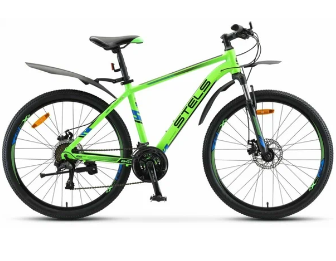 Велосипед STELS NAVIGATOR 640 MD 26" Рост 14,5" зеленый Алюминий 24ск Диск. механ.