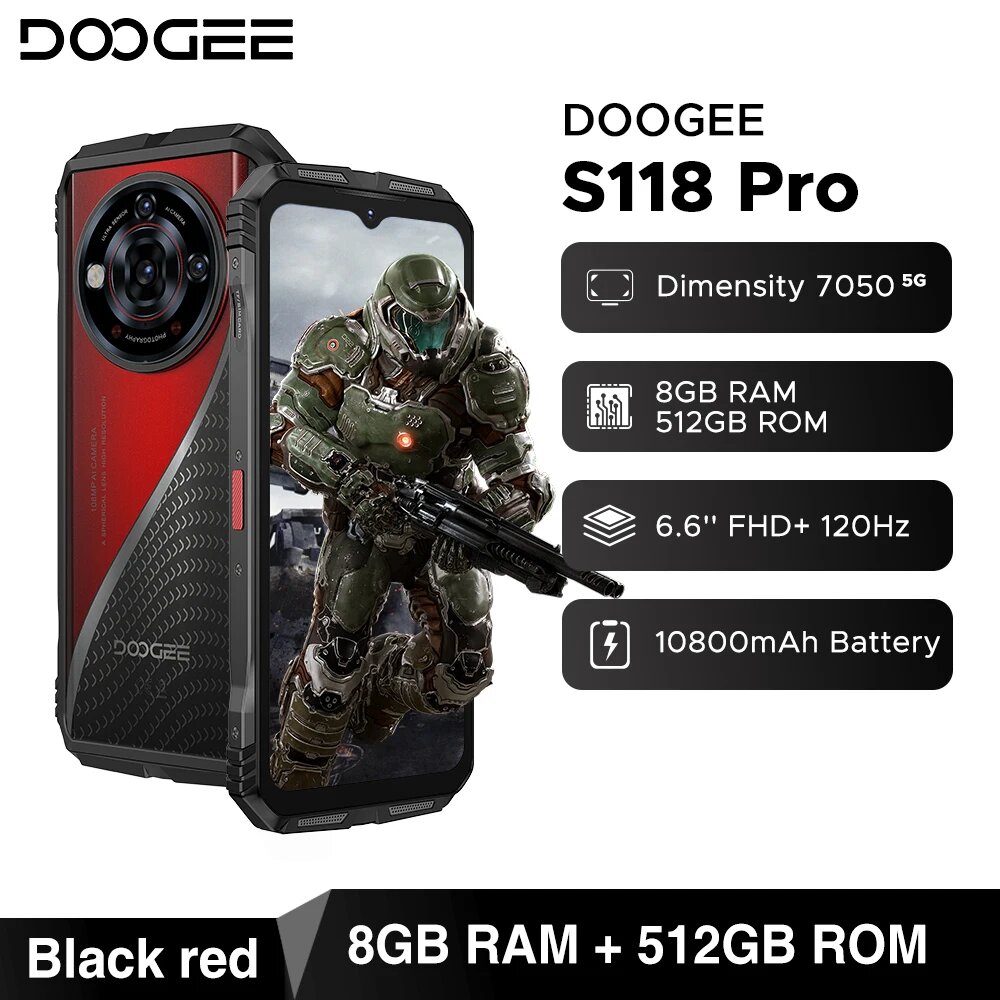 Смартфон Doogee S118 Pro, 8/512ГБ, global