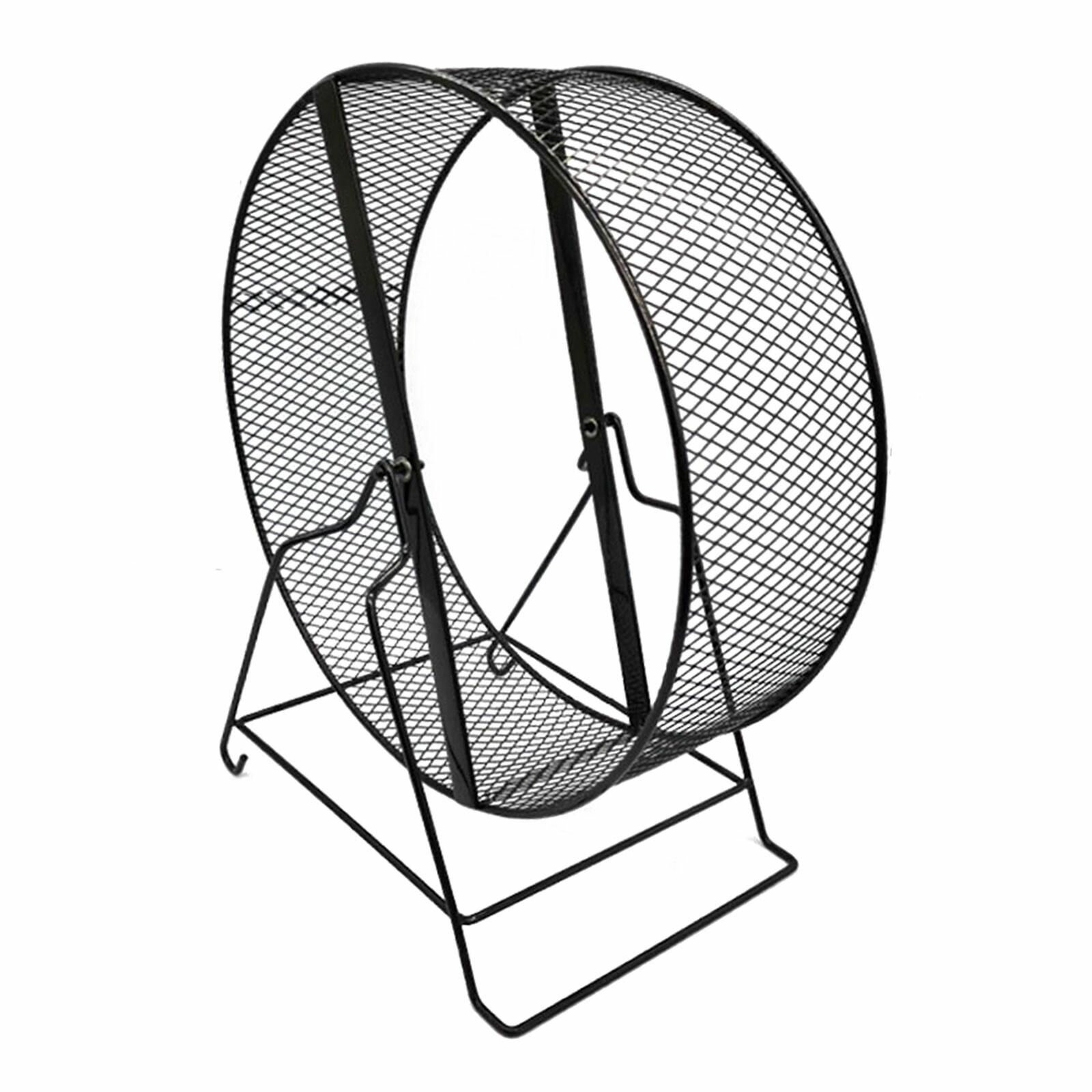 Беговое колесо для хомяков из железа, черное, сетчатое, диаметром 26 см, для активных игр и тренировок мелких животных, бесшумное