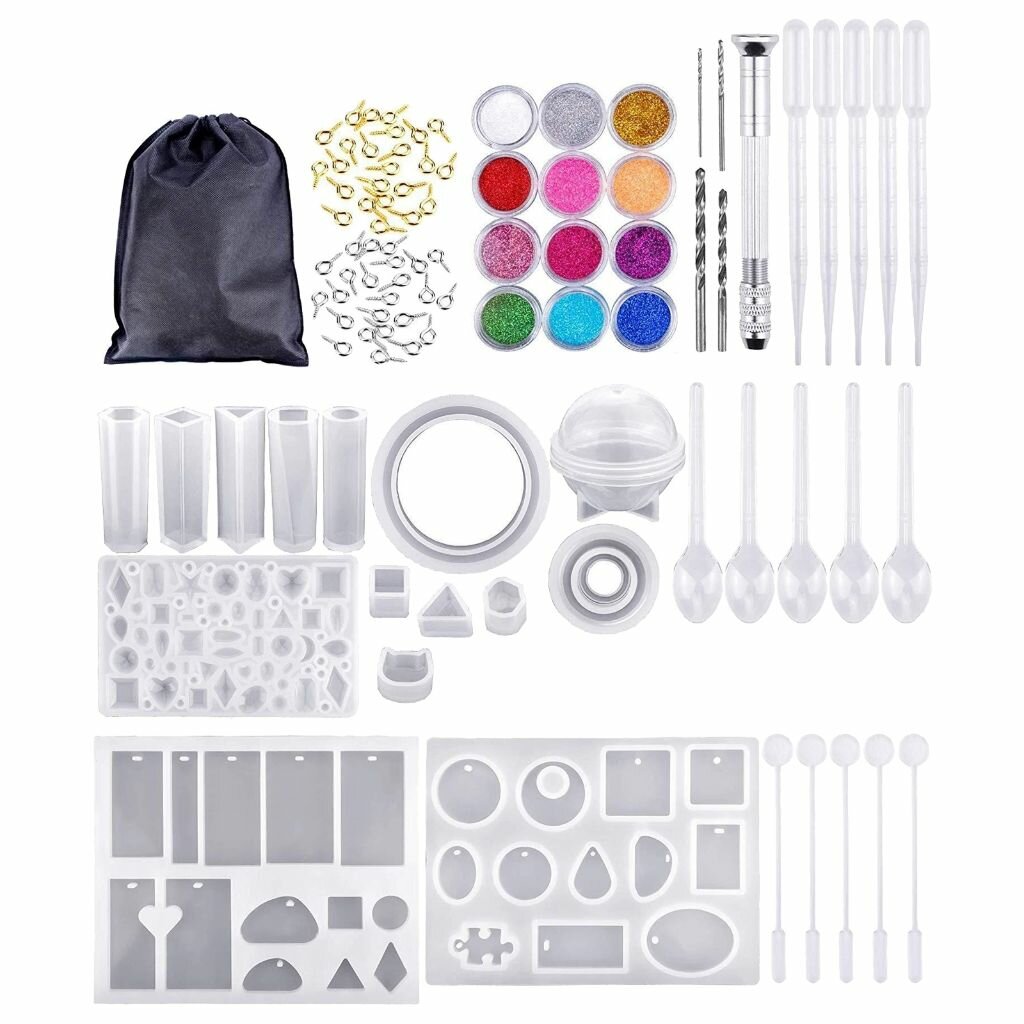 94 шт. Набор форм и инструментов для литья из смолы - создание украшений силикона эпоксидной
