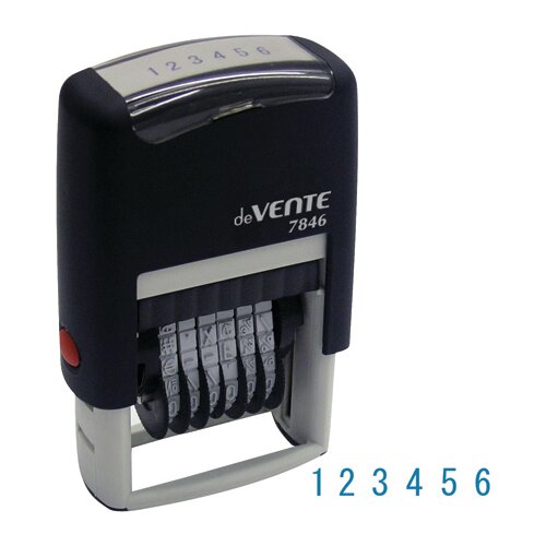 Нумератор автоматический " deVente " 6-разрядный, пластиковый, высота шрифта 4мм