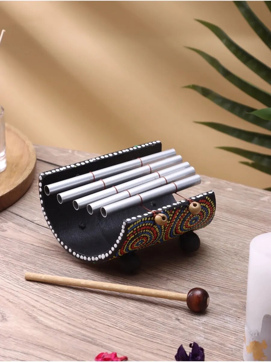 Сувенирный музыкальный инструмент "Ксилофон" бамбук, алюмини