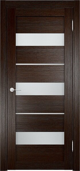 Межкомнатная Дверь Verda Мюнхен 02 до Дуб Темный со Стеклом Сатинато 2000х800мм (Полотно 1шт) / Верда.