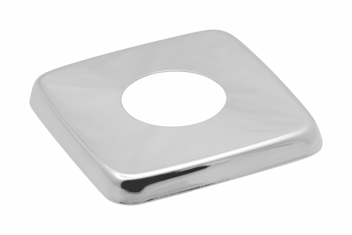 MasterProf Чашка декоративная отражатель квадрат 60x25x6мм нерж. сталь хром IS.131505