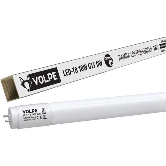 Лампа светодиодная VOLPE LED-T8-18W/DW/G13/FR/FIX/N
