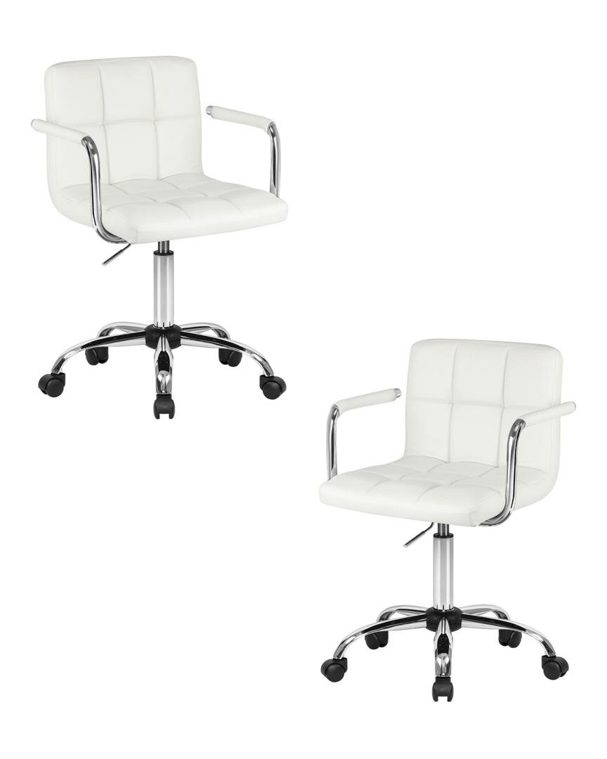 Кресло DOBRIN Набор 2 шт Офисное кресло для персонала DOBRIN TERRY, белый арт. LM-9400-N_CH-M_EL-white